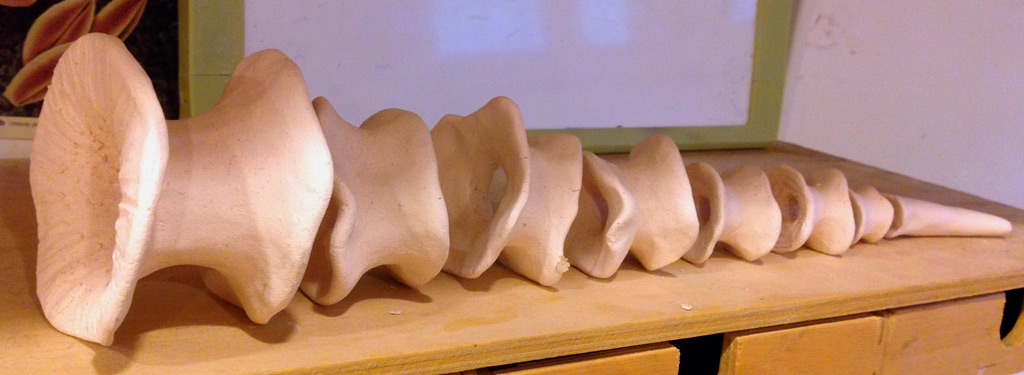 Jenni Ward ceramic sculpture | the dirt | Work in Progress: Bone Series